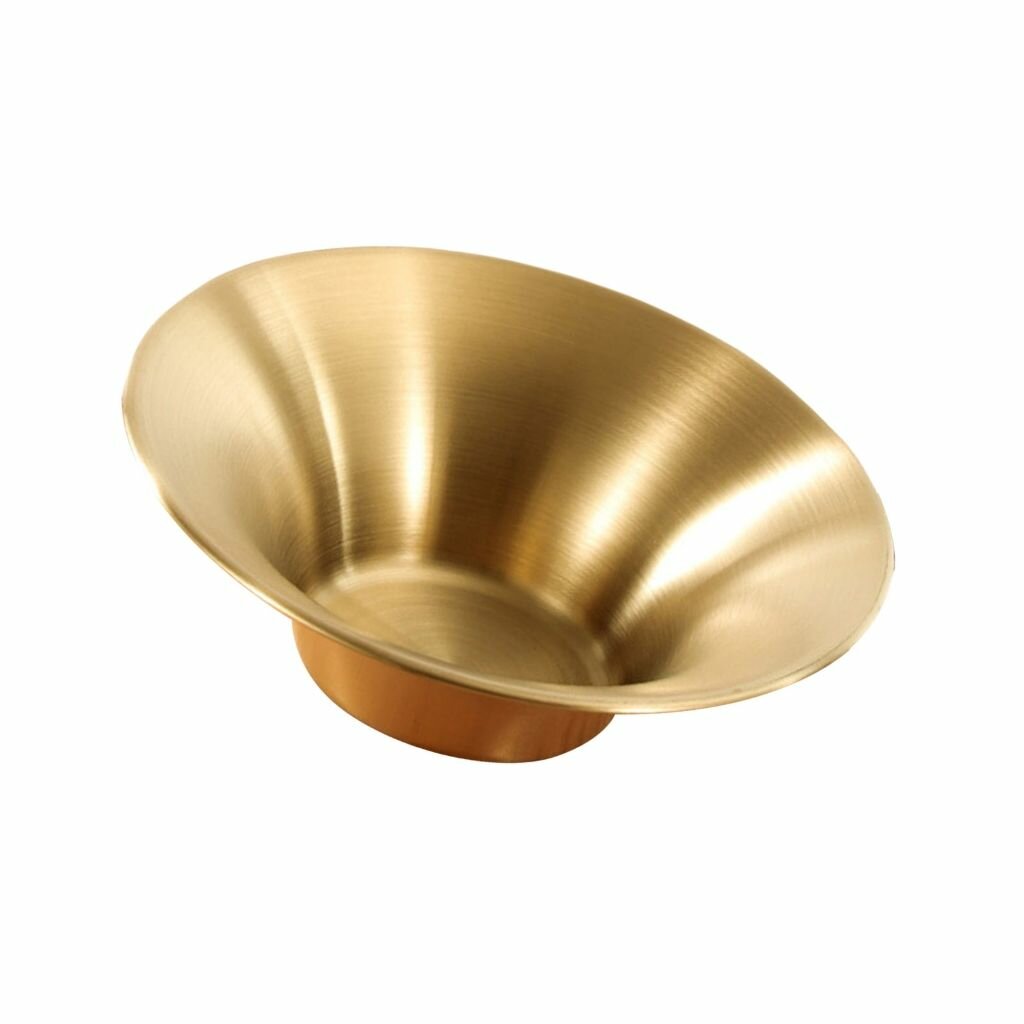 Обеденные тарелки, Стальная салатная тарелка - золотая - 22 см