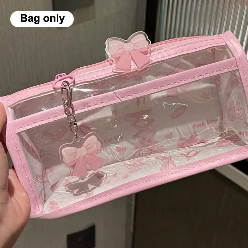 Мультяшный прозрачный пенал Pink