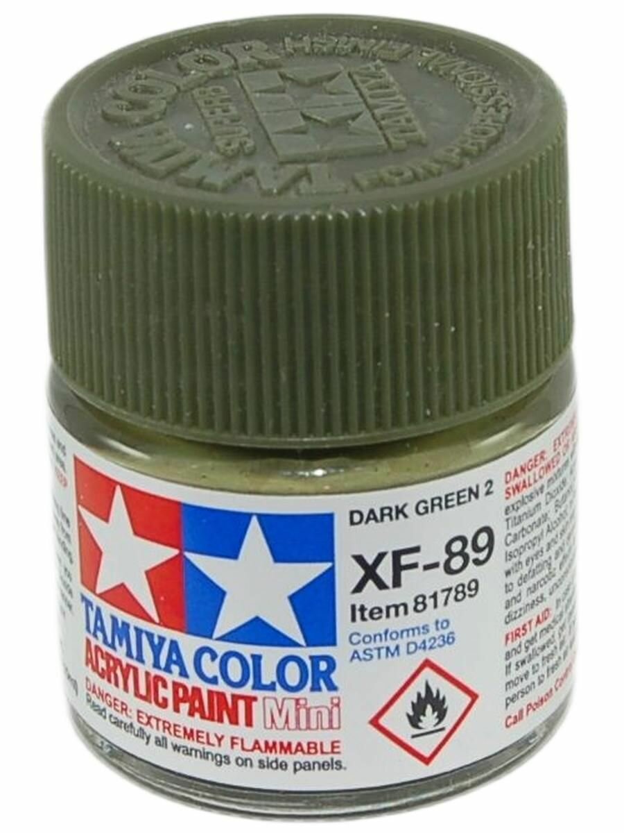 XF-89 Dark Green 2 ( Темно-зеленая 2 ) акриловая краска, 10 мл.