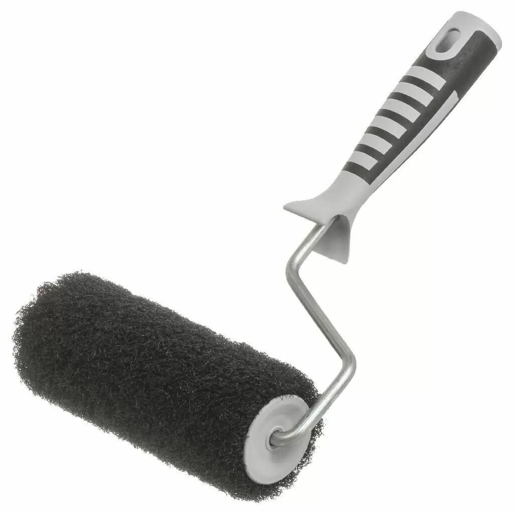 Валик малярный Акор Профи, нейлон, 180 х d 48 мм, ворс 10 мм, 155 мм, с бюгелем, 180 мм, черный