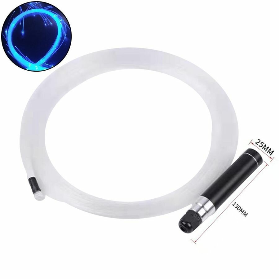 Usb-заряжаемый синий светодиодный световодный хлыст, танцующий хлыст, светящийся канат для рук, светящийся хлыст, атмосфера реквизита для танцев, фестивалей и вечеринок