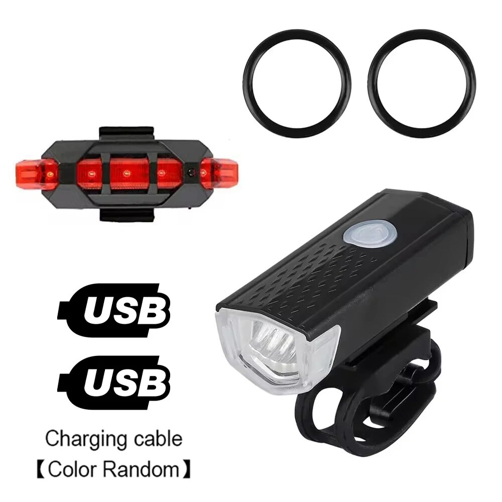 Велофонарь USB, красный, 2255--928