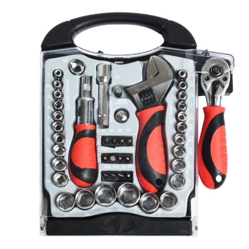 45шт Ключи С Короткой Ручкой Из Хромованадиевой Стали Долговечные Уплотнители Инструмент Для Ремонта Велосипеда С Футляром Для Хранения