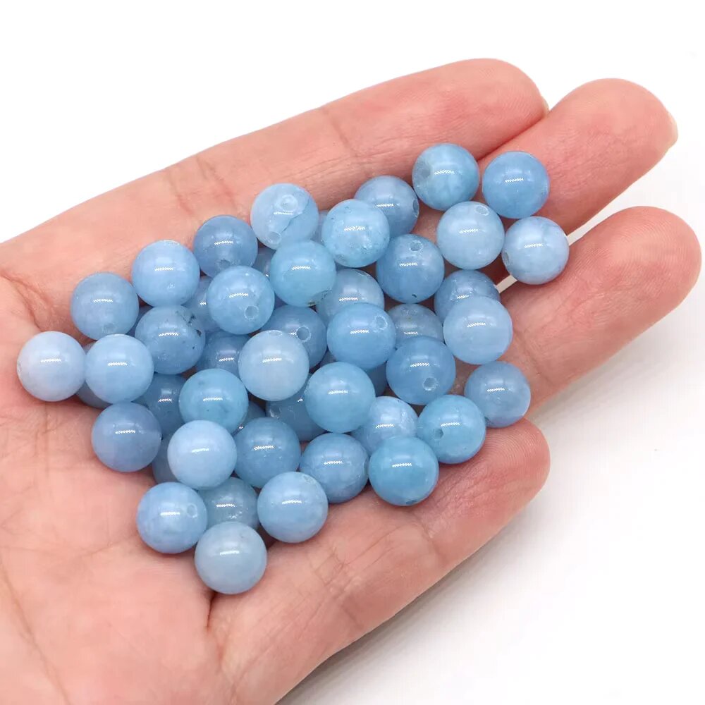 Бусины из натурального цитрина Crystal 4-10 мм 6mm- 56-60pcs, Aquamarine
