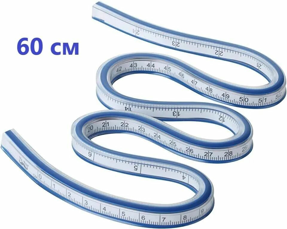 30cm40cm50cm60cm Мягкая линейка для измерения любых изгибов при изготовлении архитектурных чертежей для одежды, 1 для измерения