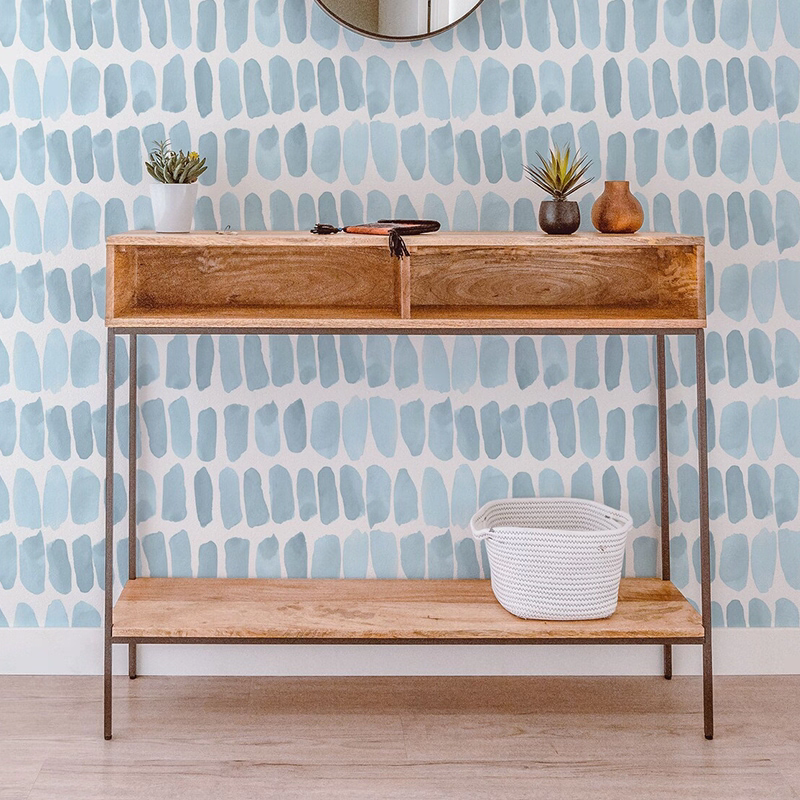 Бумажные обои Pixel&Wall, Бесшовные нетканые материалы, Синий кастом, Non-Woven Wallpaper, 50cm X 300cm