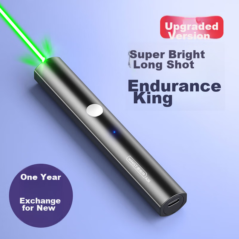 Whistler A26 Black Laser Pointer, Long-Range Green Light, High-Power, for Sales Office Sand Table, Teaching Pointer, Rechargeable, Infrared Pen, Laser Pointer, Green Strong Light Laser, Cat Teaser, Electronic Pen