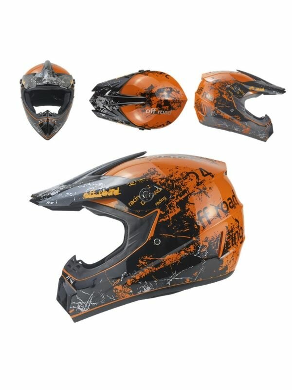 Шлем фулфейс велосипедный, Шлем для даунхилла и MTB, Высокопрочный ABS, Вентилируемый амортизатор