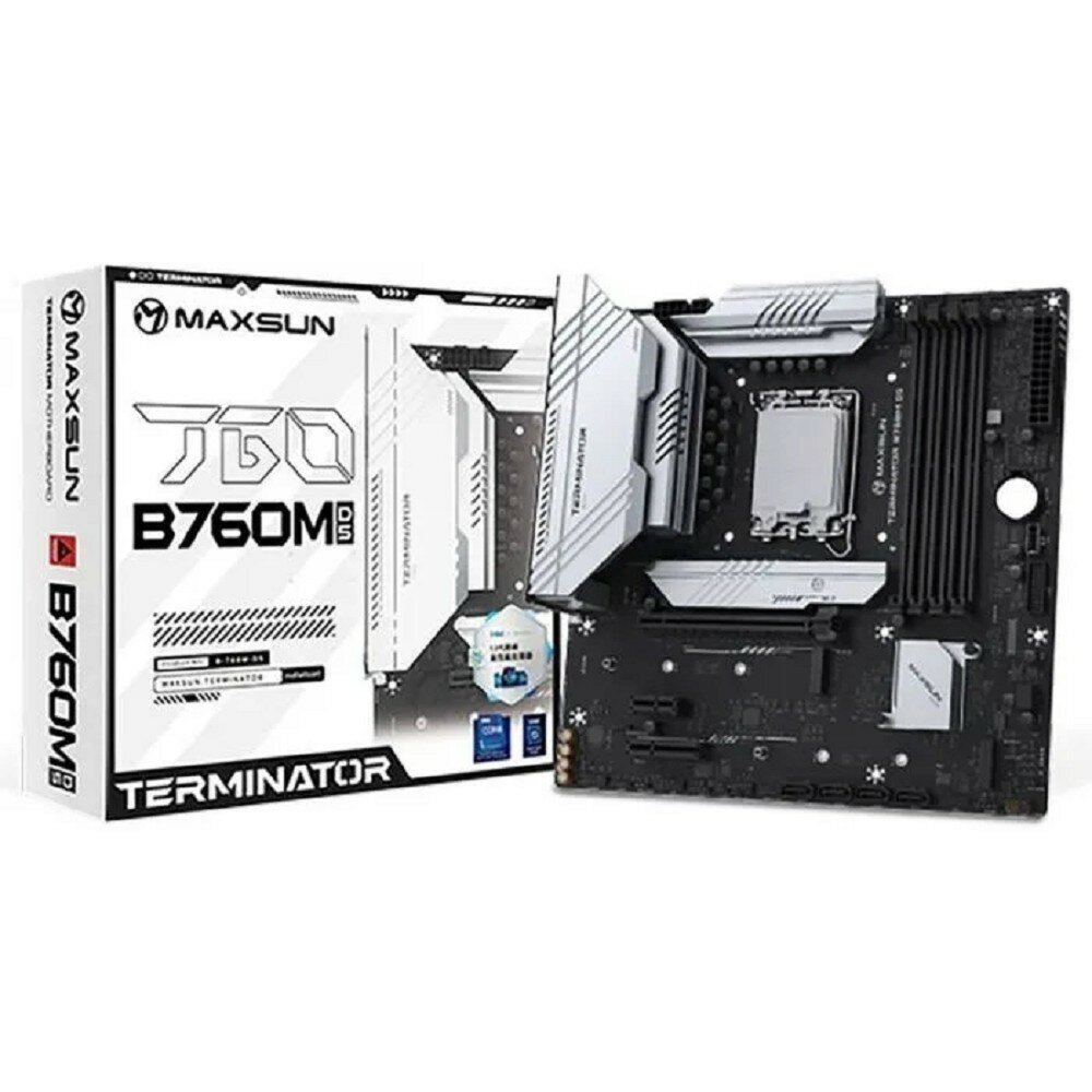 MAXSUN Материнская плата MS-Terminator B760M D5 LGA 1700 4хDDR V 3хM.2
