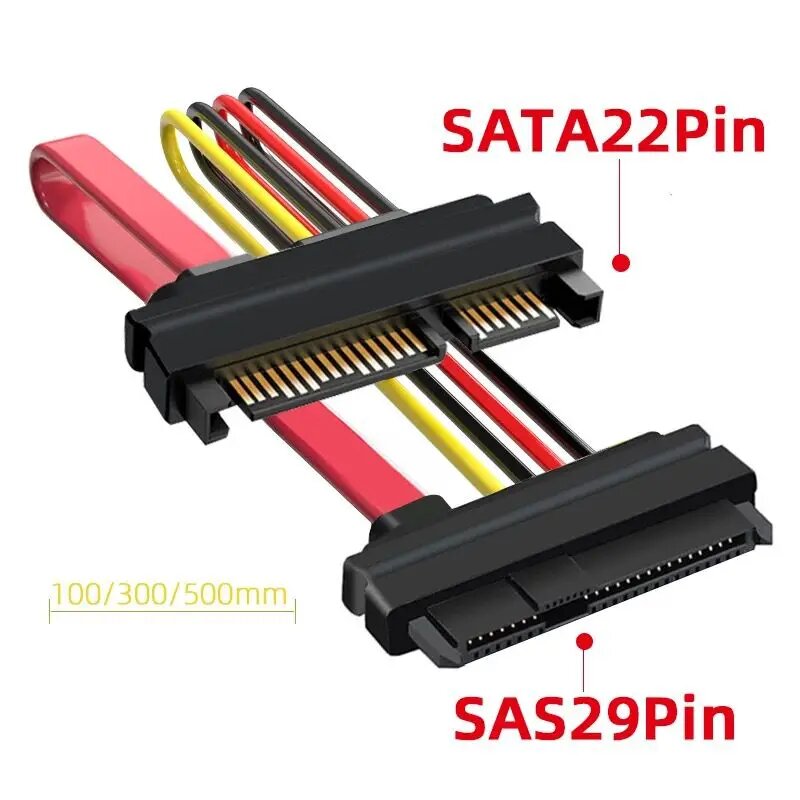 AXONUS Кабель-переходник SAS 29Pin на SATA SAS 29P F-SATA 0.1m
