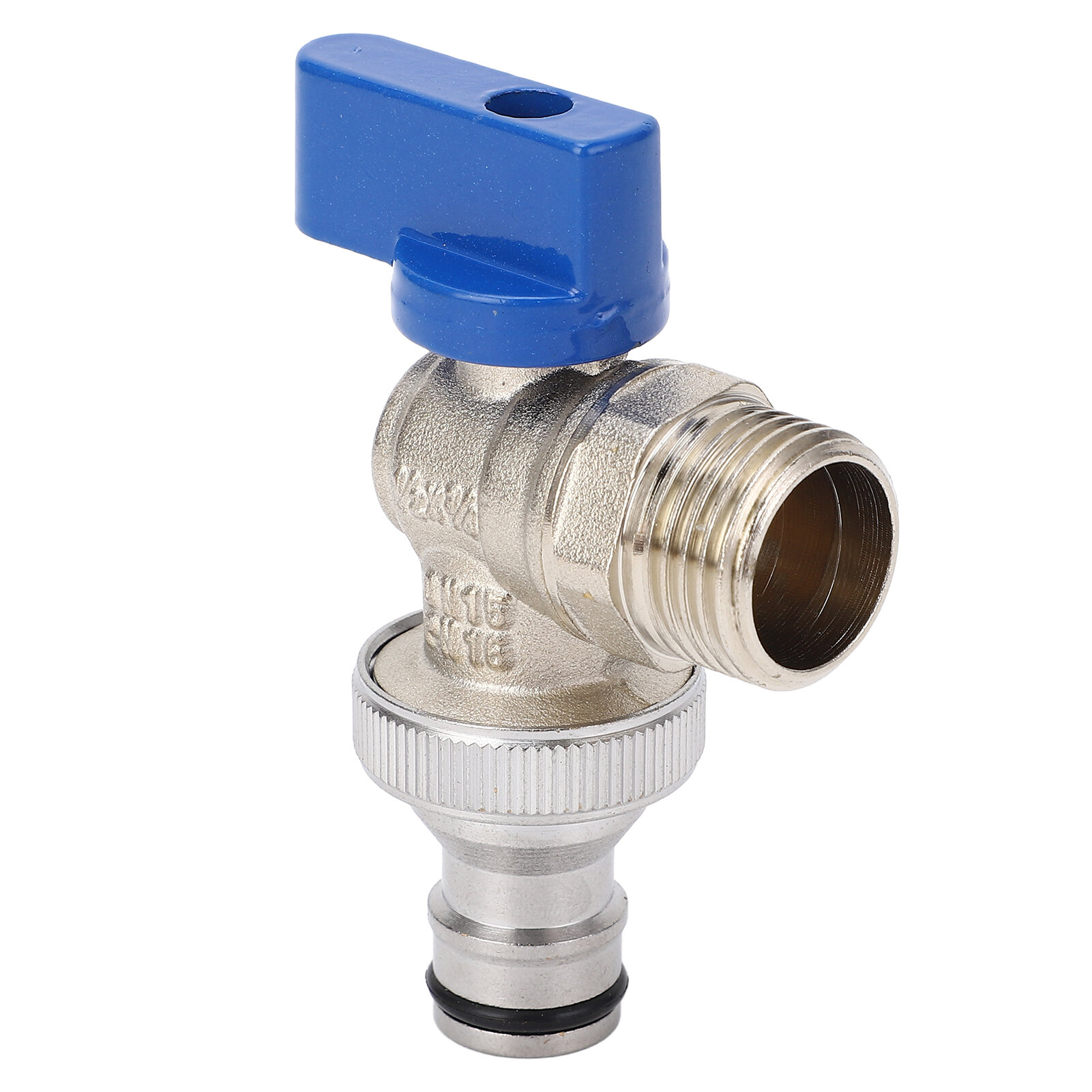 Угловой клапан, входное отверстие G1/2 дюйма, выходное отверстие G3/4 дюйма, поворот на 1/4 оборота, латунный запорный кран для воды.