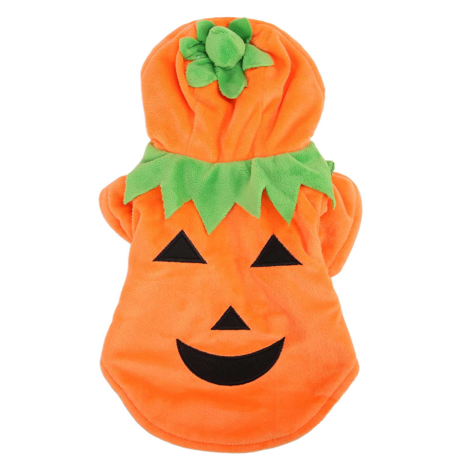 Halloween Pumpkin Dog Clothes Cute Warm Costume for Medium Large Dogs Autumn Winter Orange S