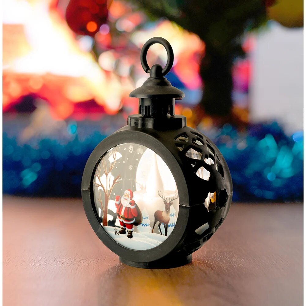 FERON Световая фигура Свеча "Сказочный лес" 1LED (батарейки в компл), 12см, черное золото, LT127, 51455