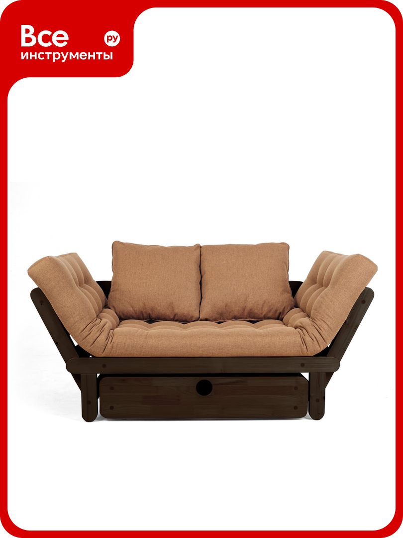 Кушетка Arsko Сламбер BOX венге/Kiton 10, для отдыха, гостиной