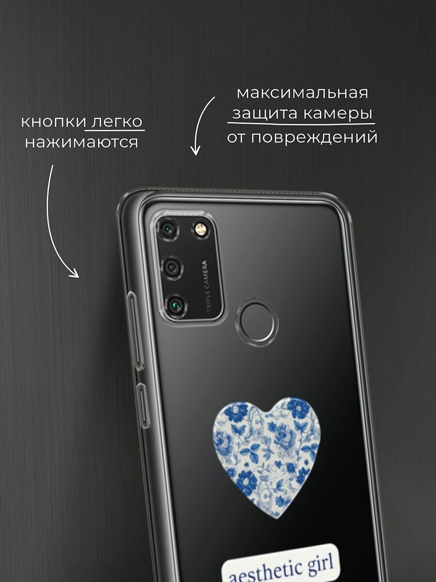 Чехол на Honor 9A / Хонор 9А с принтом "Aesthetic girl" — фото 1