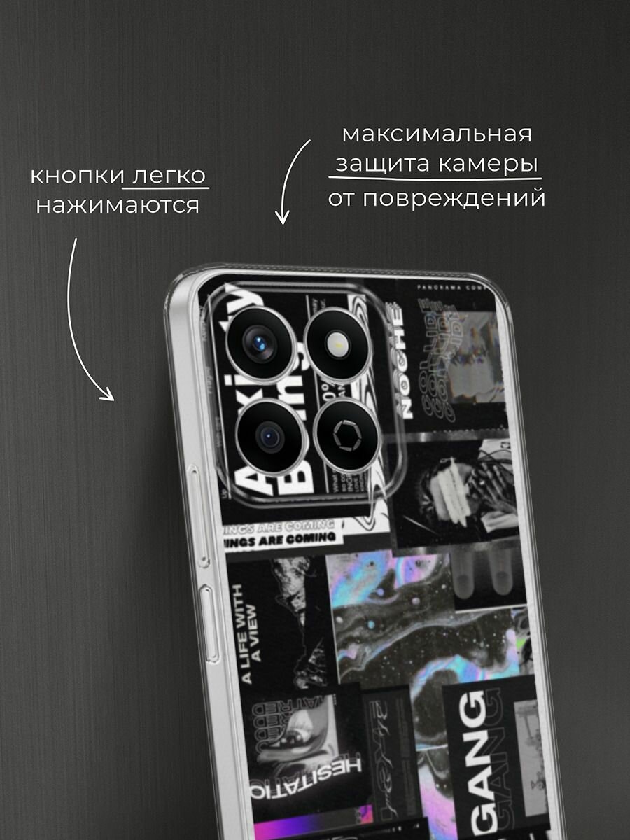 Чехол на Honor X7c / Хонор X7c с принтом "Темные голограммы" — фото 1