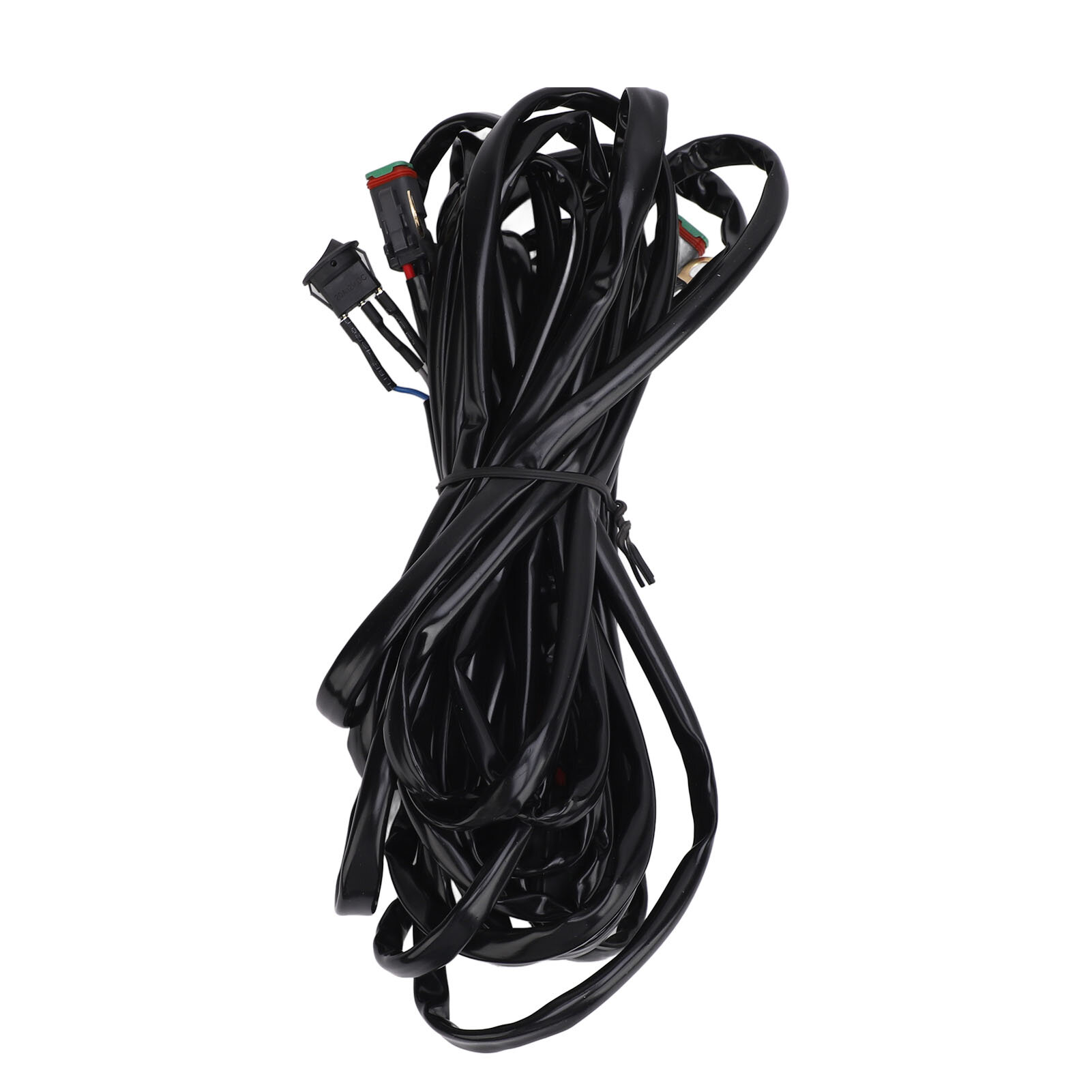 Жгут проводов светодиодной панели 16AWG для тяжелых условий эксплуатации, постоянный ток 12 В, выключатель питания, предохранитель для грузовика, квадроцикла, UTV, лодки