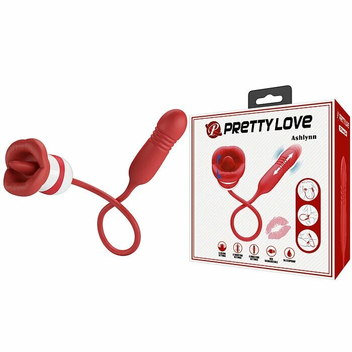 Виброяйцо "Pretty Love Ashlynn" с язычком, 3 в 1, 15 режимов,