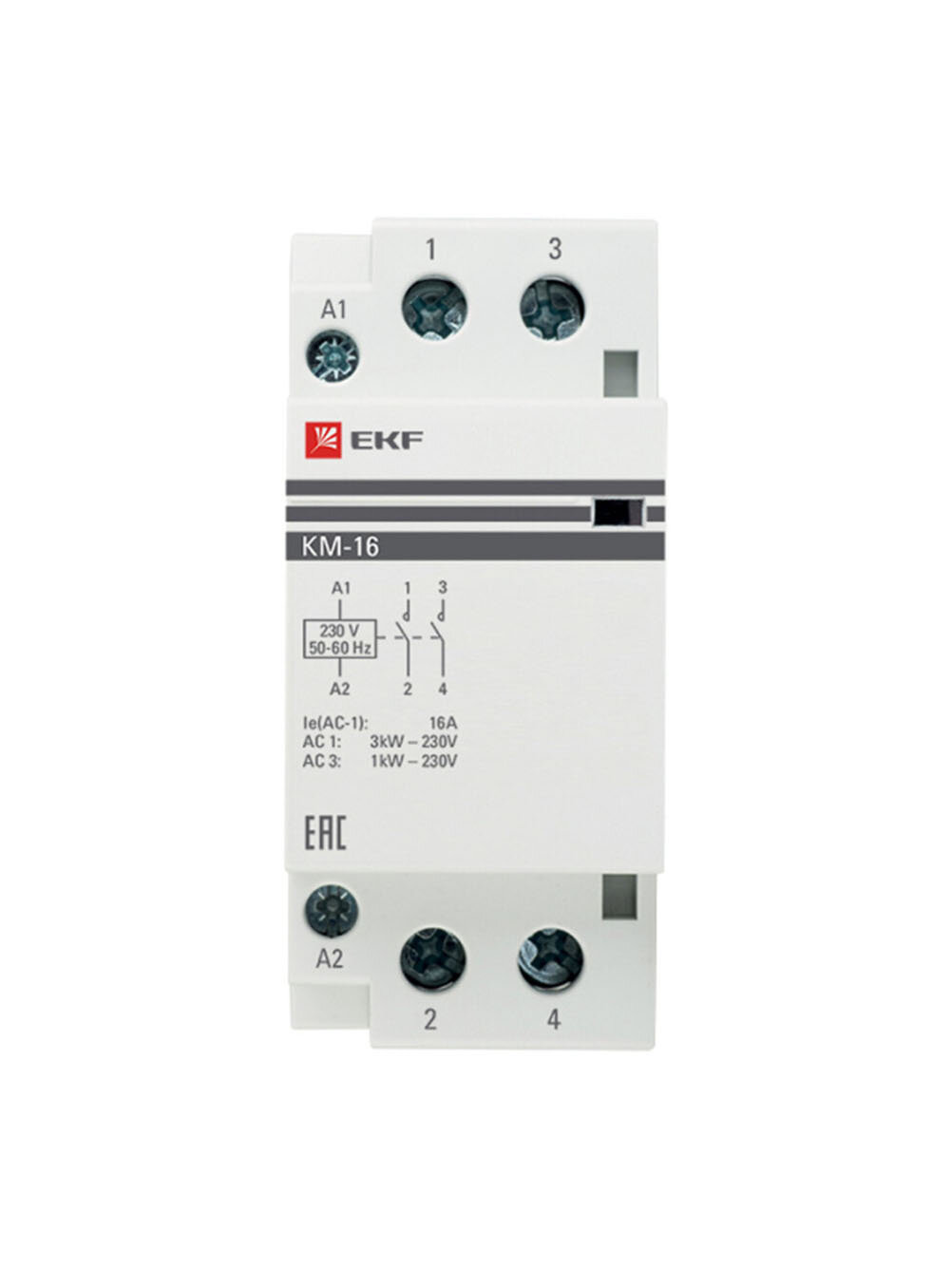 Контактор модульный 230-240 В 16 А тип AC 2НО