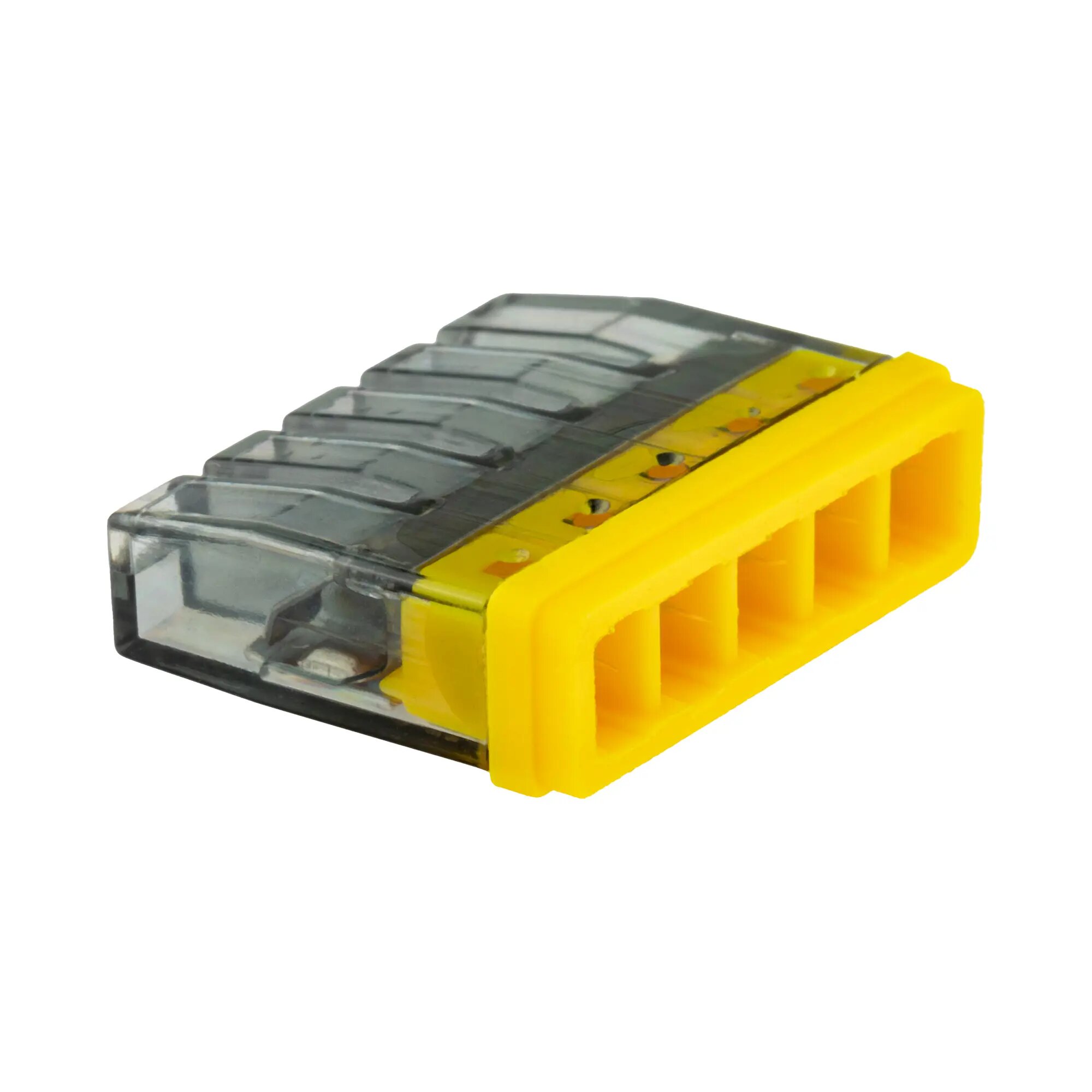 Duwi СМК 772-205 монтажные самозажимные клеммы с пастой, 5-провод 2.5 мм² прозрачные, 5 шт код 26731