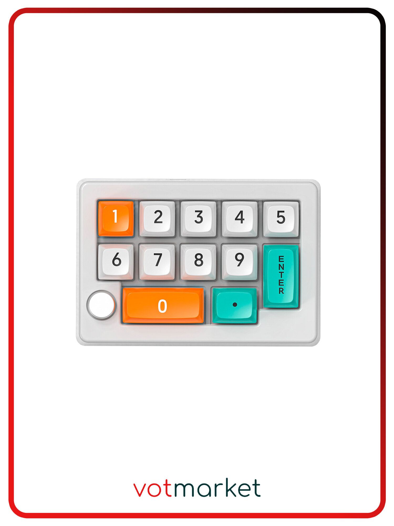 Мини клавиатура для ритм-игр и записи макросов VOROTEX K12W Long Hua Purple Switch