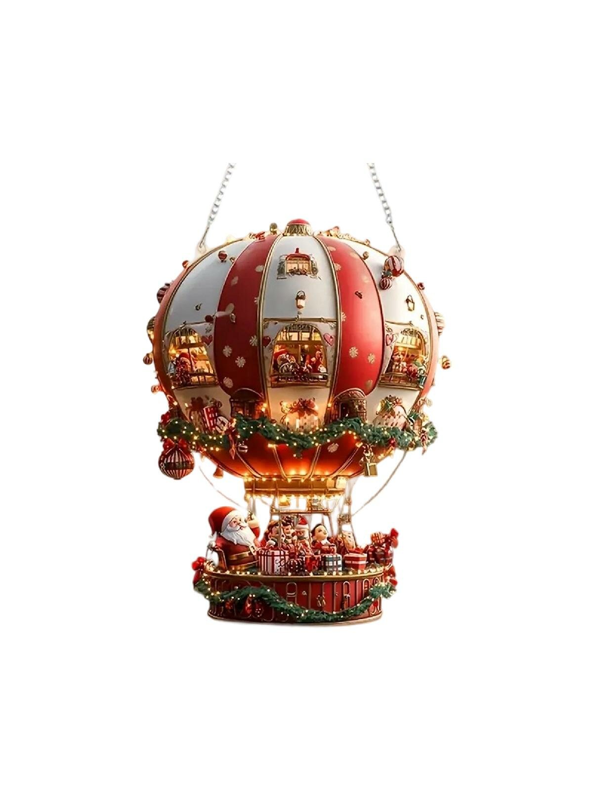 Небьющиеся поделки для подвешивания Санта-Клауса Удобные праздничные декоры для украшения елочных подоконников