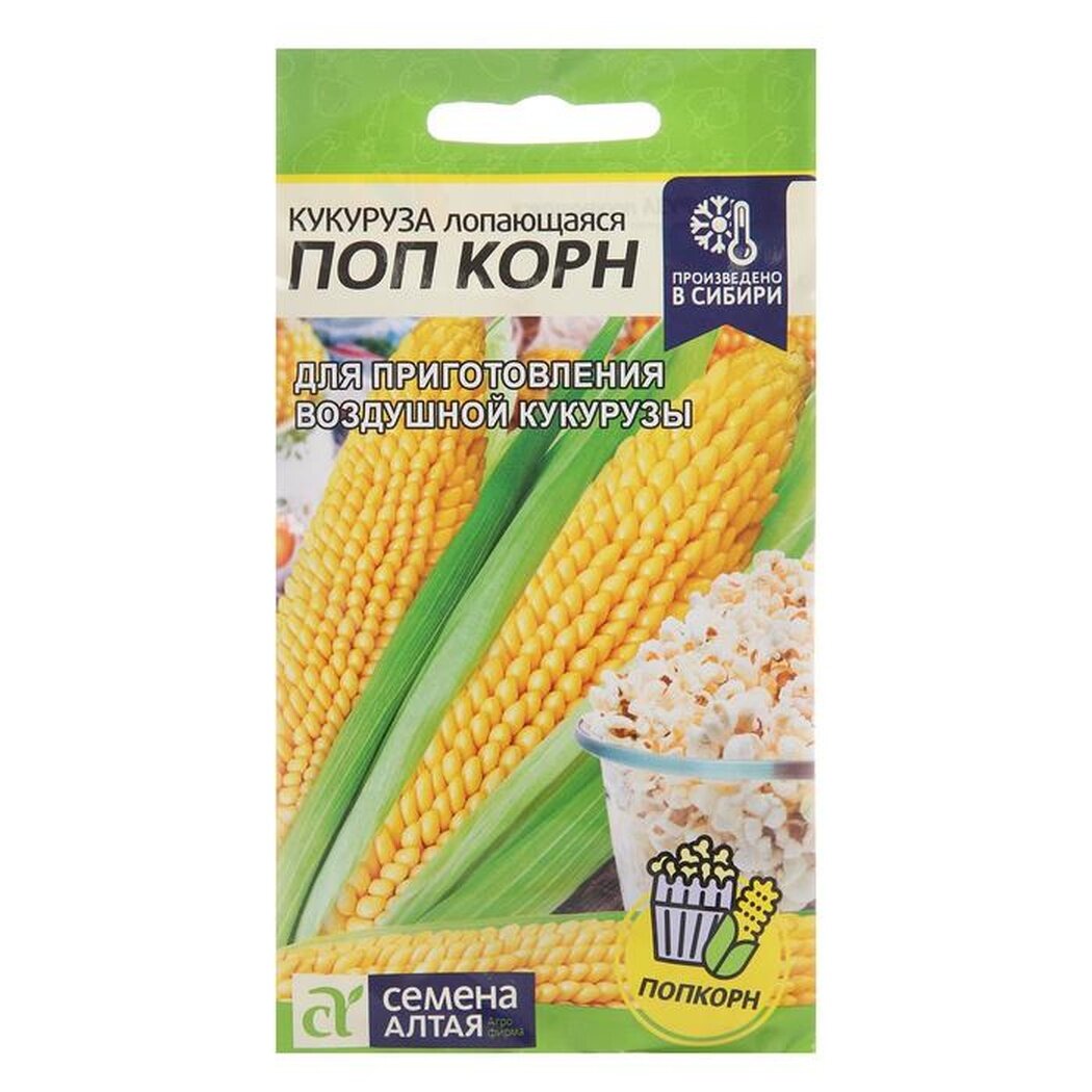 Семена кукурузы "Поп-Корн" Семена Алтая, раннеспелые, для открытого грунта, 5 г