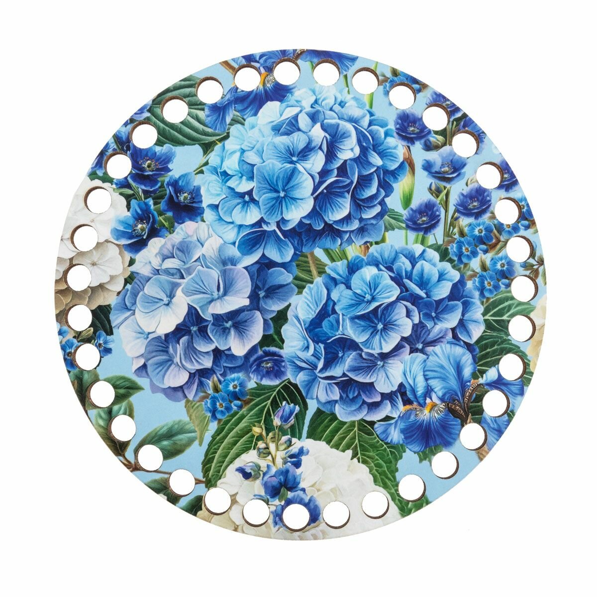 Набор донышек для вязания "Love2art" "Матовый" фанера d 15 см х 0.4 см 2 шт 07 Гортензия