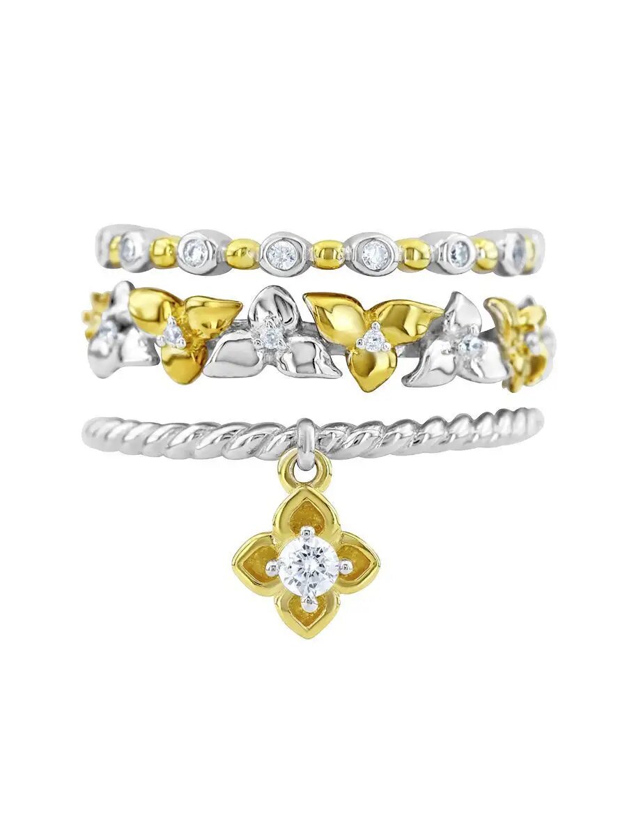 Кольцо, серебро, 925 проба, фианит