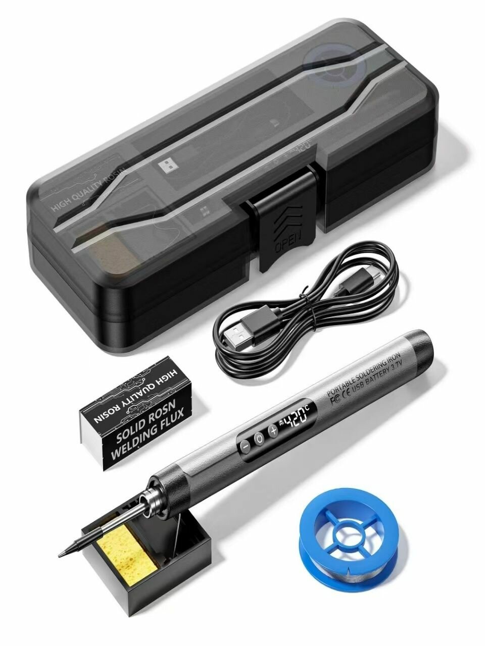 Цифровой дисплей беспроводной USB электрический паяльник, зарядка паяльника 1000 мАч бытовой инструмент для ремонта внутреннего тепла