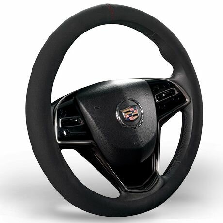 Оплетка на руль Renault / Рено Arkana , Duster , Kaptur , Logan , Megane и др, Черный, Чехол на руль 37 - 39 см