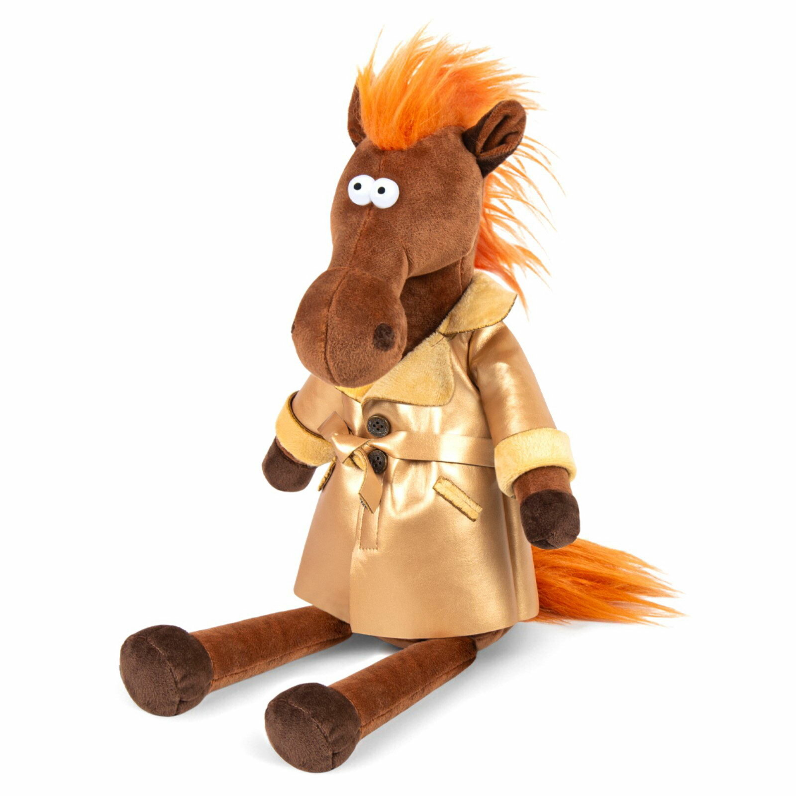 Мягкая игрушка "Конь Эрик в пальто", 28 см, тематика: наземные животные