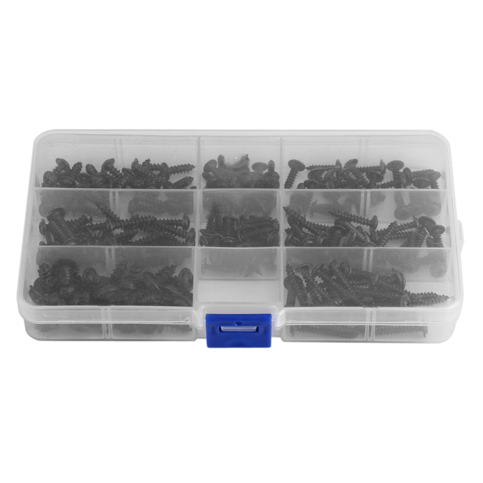 Набор из 200 саморезов с круглой головкой из углеродистой стали, набор инструментов и принадлежностей