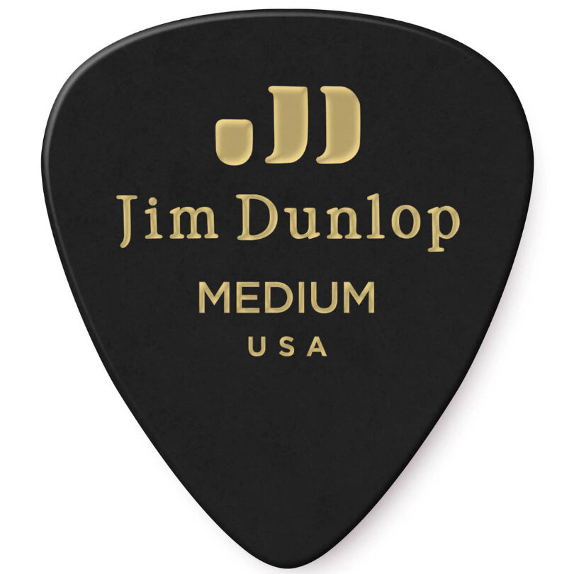 Dunlop Genuine Celluloid Black Medium - медиатор