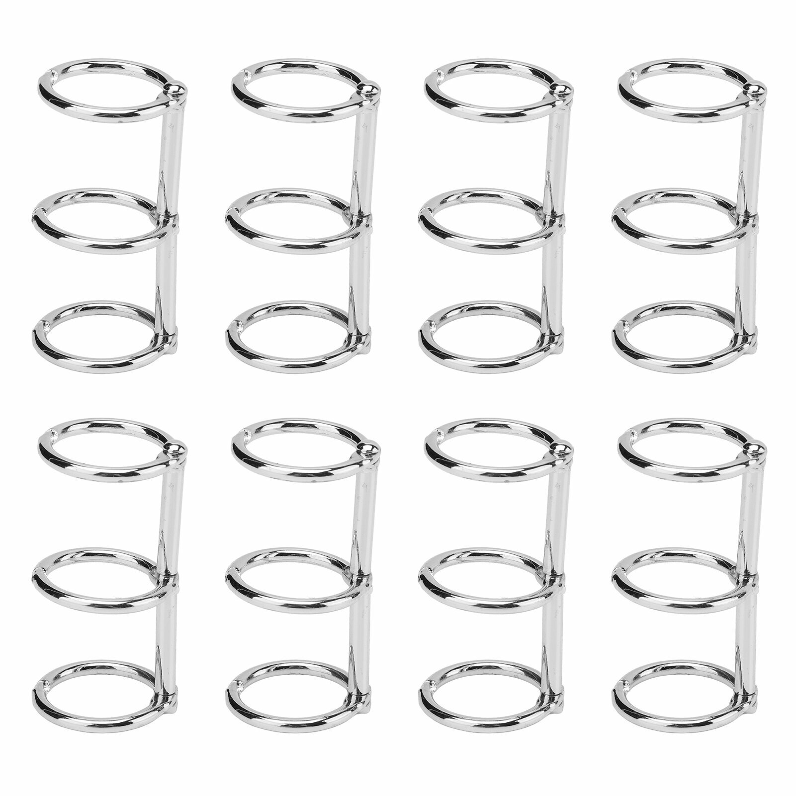 Кольца для переплета возвратные 3 отверстия, электропокрытие металла, DIY, для ручного учета, хранения листов, серебро, размер: прибл. 3,8 х 2 х 2 см