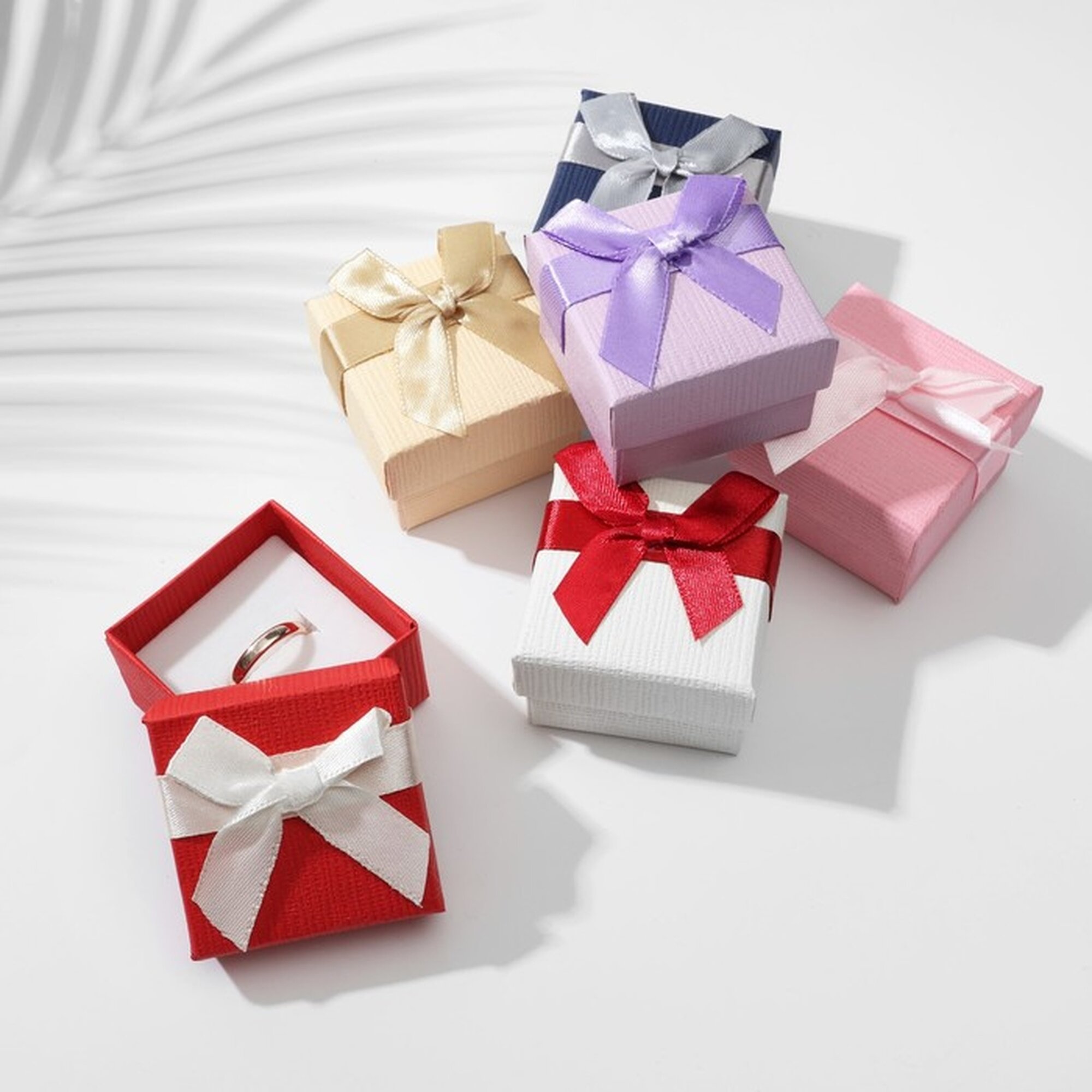 Коробочка подарочная под серьги/кольцо "Моменты", 5*5, цвет микс 5477975