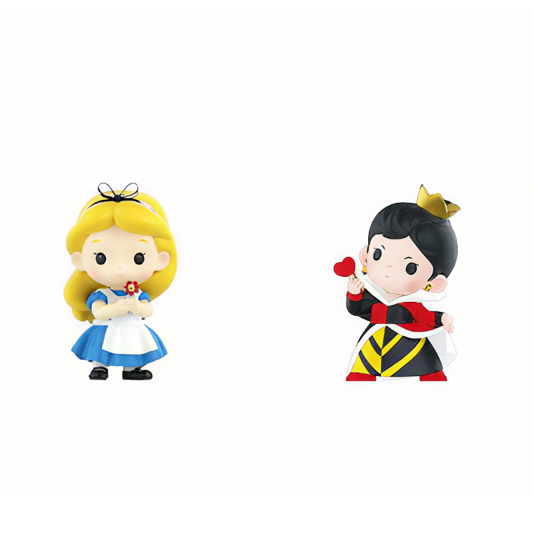 Коллекционные фигурки унисекс POP MART Disney Alice in Wonderland Mystery Box, Confirmed-Floral Alice+Red Queen (Open)