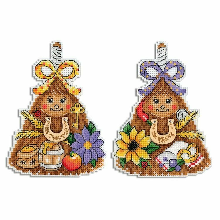 Набор для вышивания крестиком Жар-птица (МП-студия), "Веничек оберег", 9х12 см, Игрушки