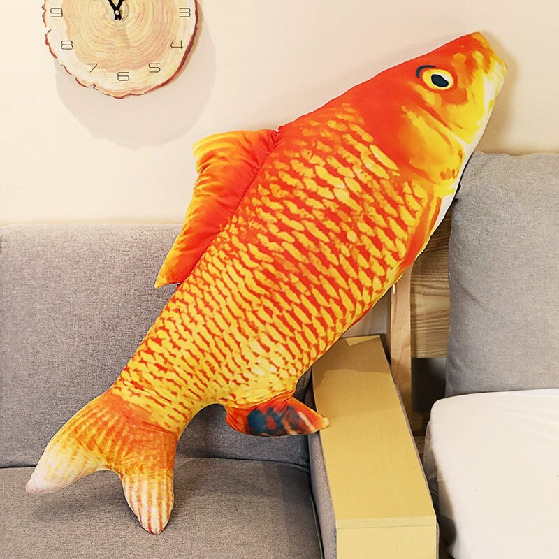 Подушка-рыба, реалистичная маленькая необычная плюшевая игрушка, мягкая игрушка, карп, соленая рыба, большая забавная
