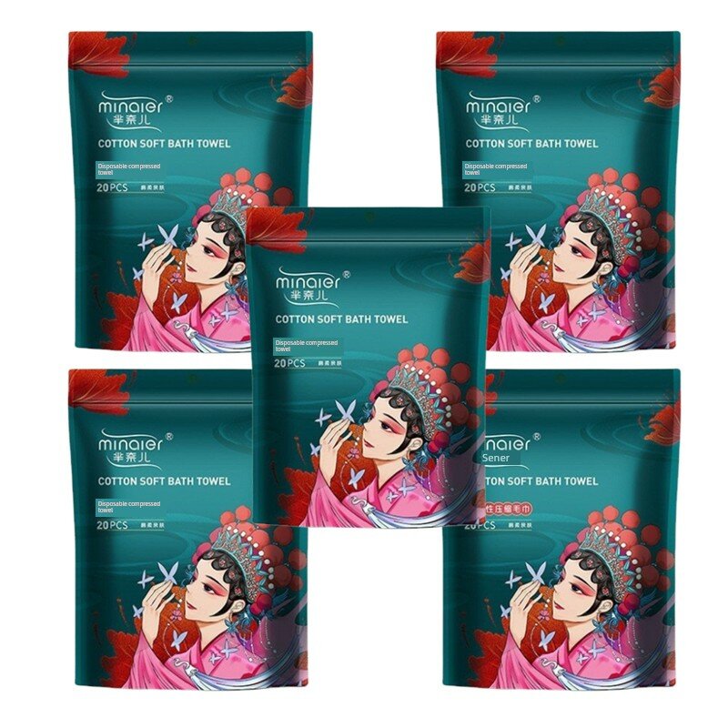 Сжатое полотенце Minair в китайском стиле, очень большое и толстое, мягкое полотенце для лица, одноразовое, в
