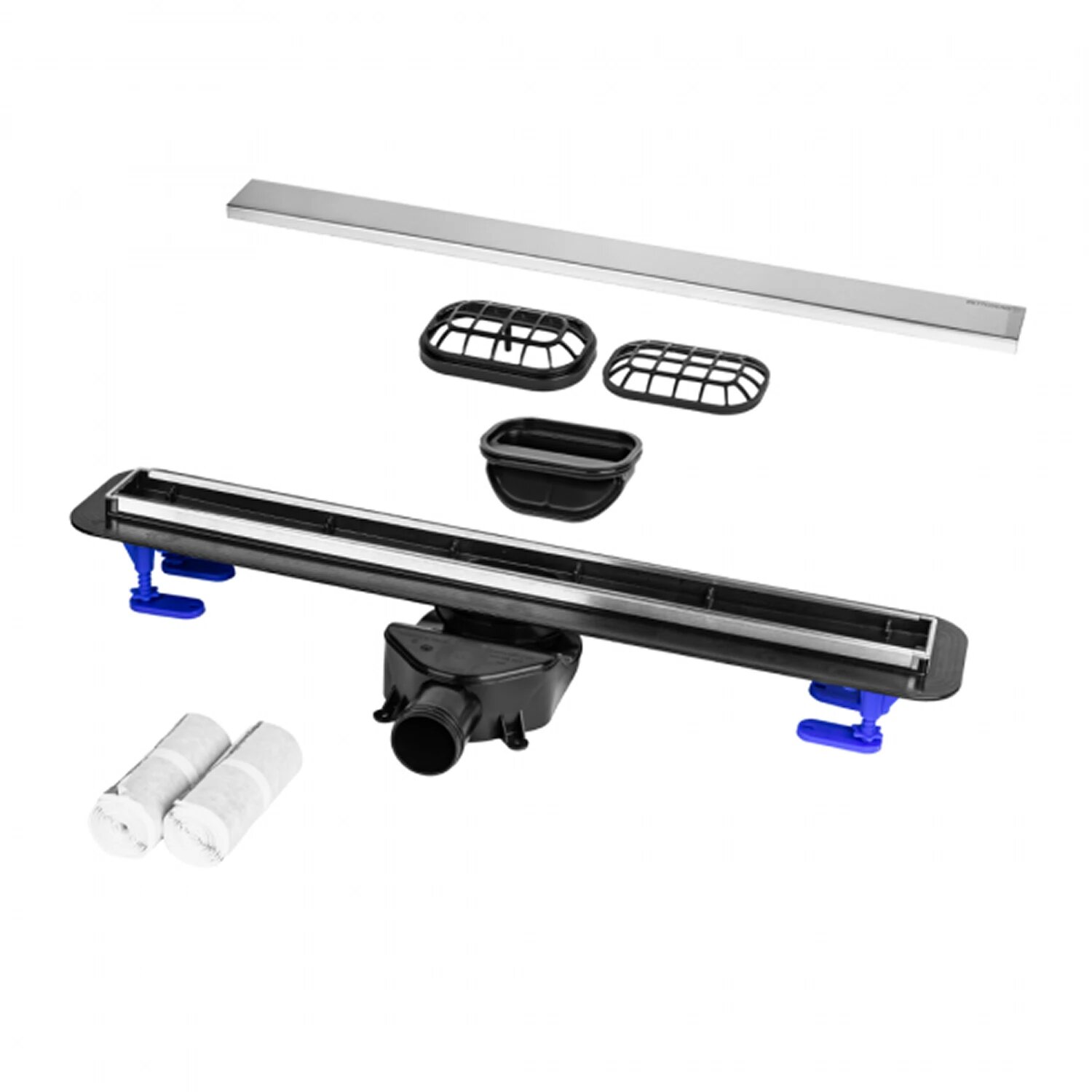 Душевой лоток BETTOSERB "Line 650", нержавеющая сталь, пластик, цвет хром матовый