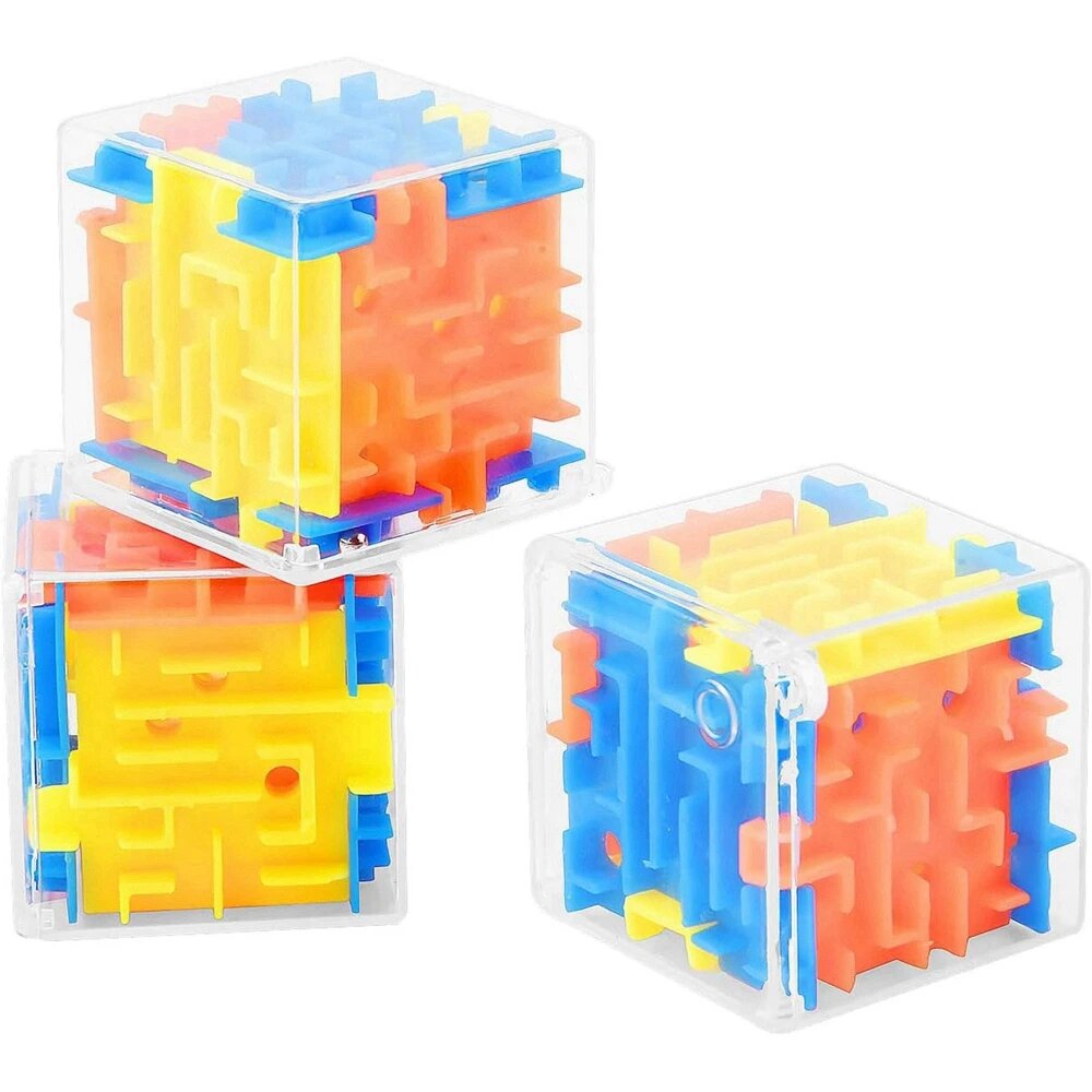 3D лабиринт-головоломка, набор 3 шт, цвет: square