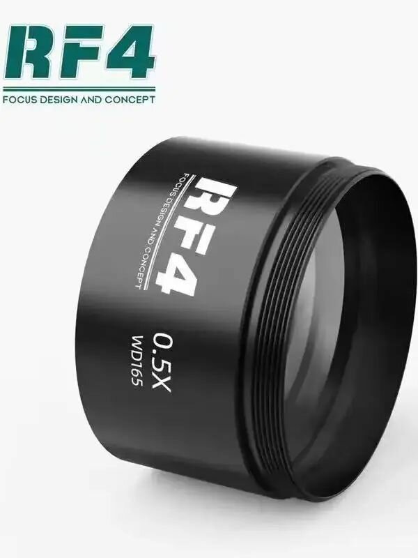RF4 WD165 0.5X 0.7X 0.48X Вспомогательная линза для микроскопа для тринокулярной стереокамеры с зумом, стеклянная линза
