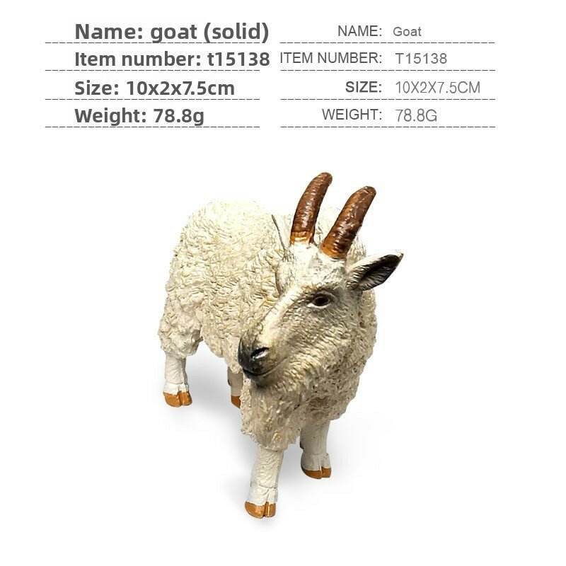 Детский набор моделей из pvc для фермы с статичными фигурами козы и ягненка для украшения сцены козы б
