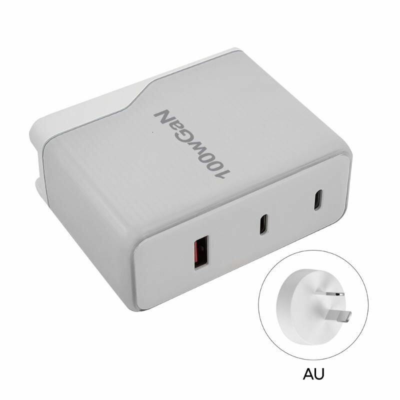 Зарядное Устройство PD из Нитрида галлия мощностью 100 Вт-Австралийский Стандарт