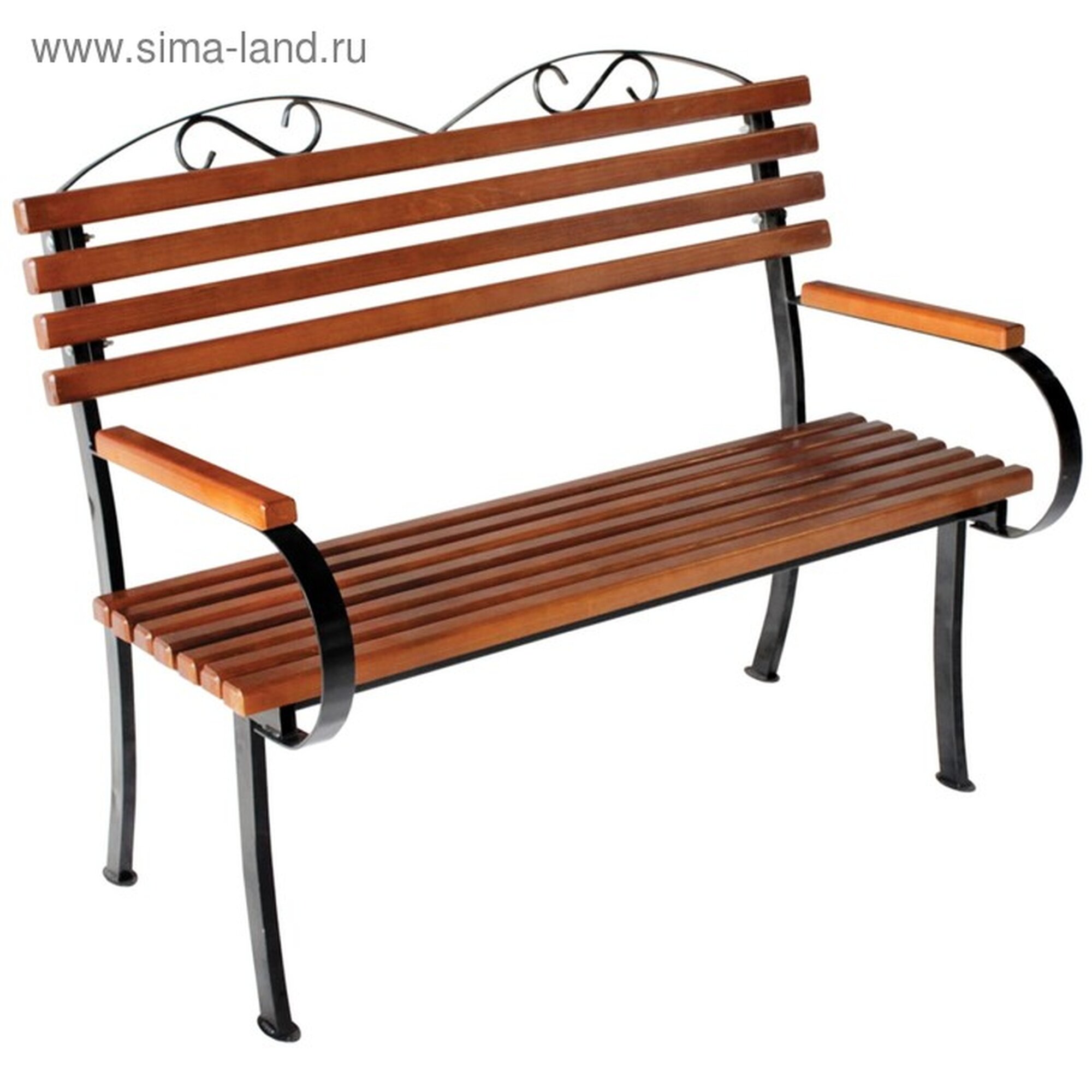 Скамейка Сима-ленд "Романтика", 118 х 64 х 95 см, металл/дерево