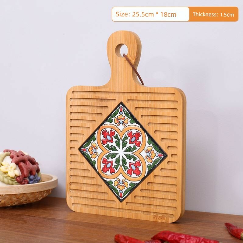 Термоизоляционный коврик для обеденного стола из бамбука, деревянный коврик для стола, коврик из цельного бамбука для