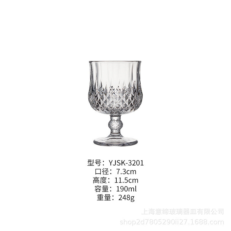 Французский прозрачный стакан ретро бокал для вина Европейский роскошный звездный бриллиант шампанское бокал с