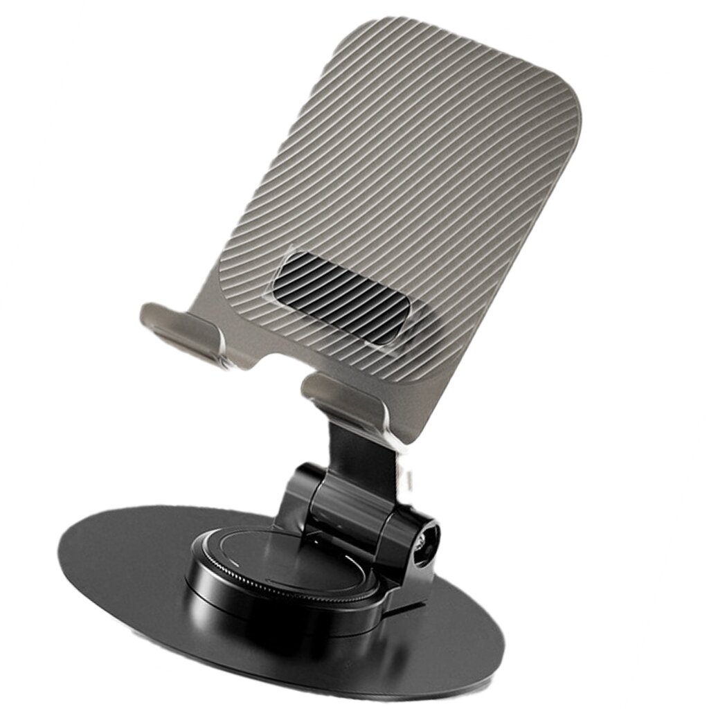 Регулируемая Металлическая Подставка Для Телефона с Поворотным Основанием на 360 Градусов Для Удержания Мобильного Телефона Складной Настольный Кронштейн для Мобильного Устройства