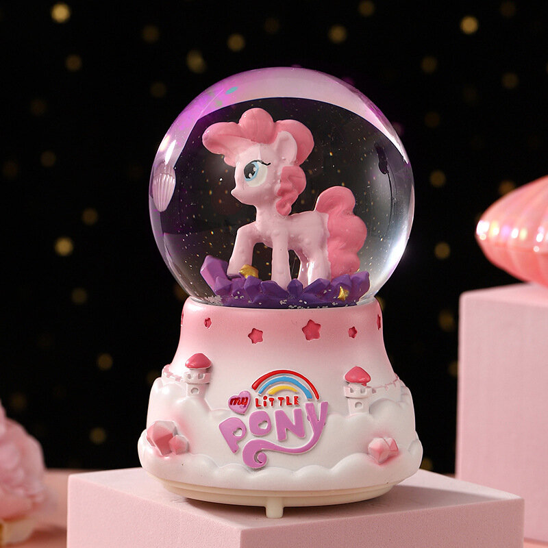Мечтательная девочка, музыкальная шкатулка с кристальным шаром в виде единорога, украшение, музыкальная шкатулка для студентов, снежинка, водяной шар, подарок на день рождения